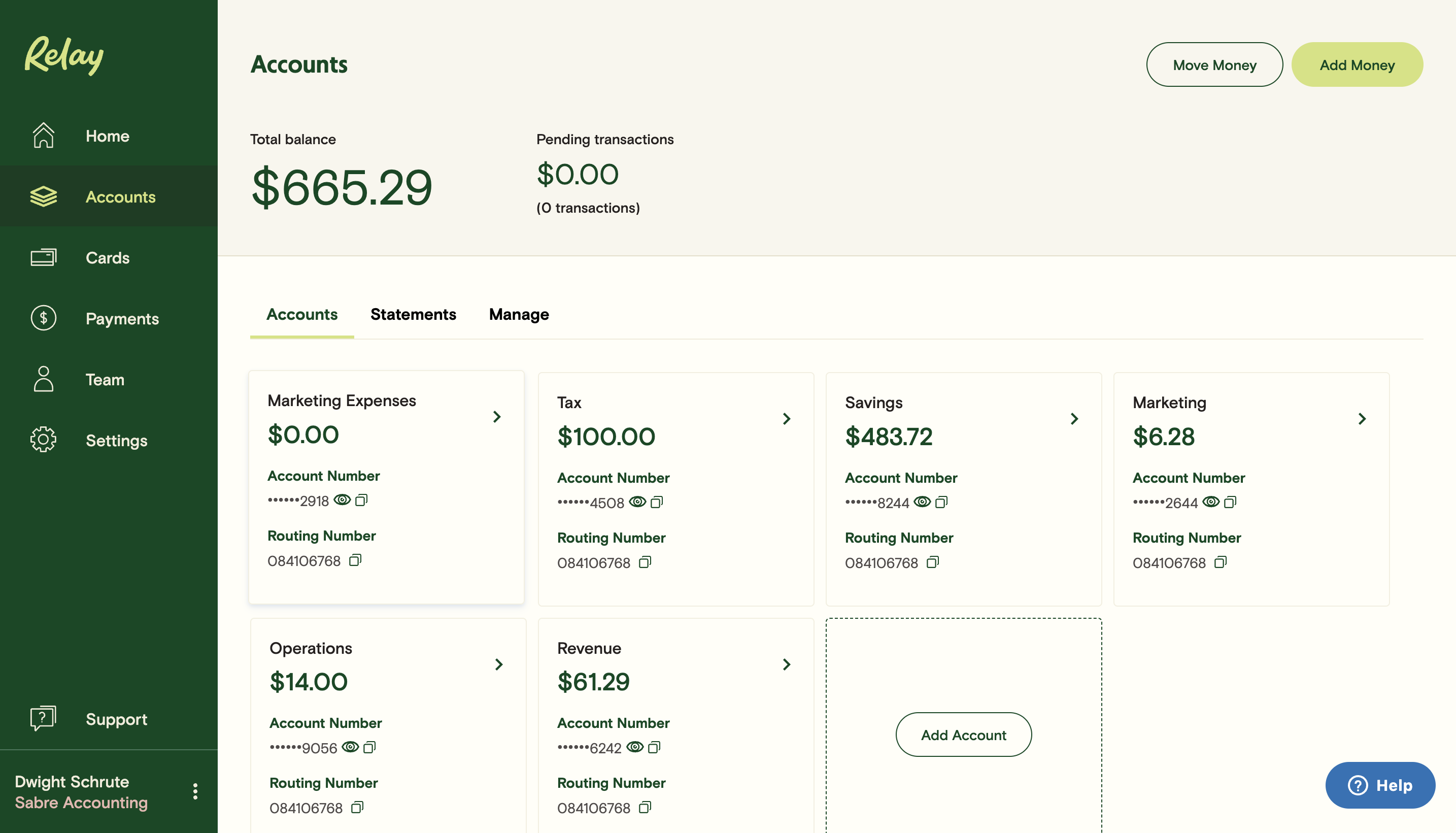 Receiving a domestic wire – Relay Financial