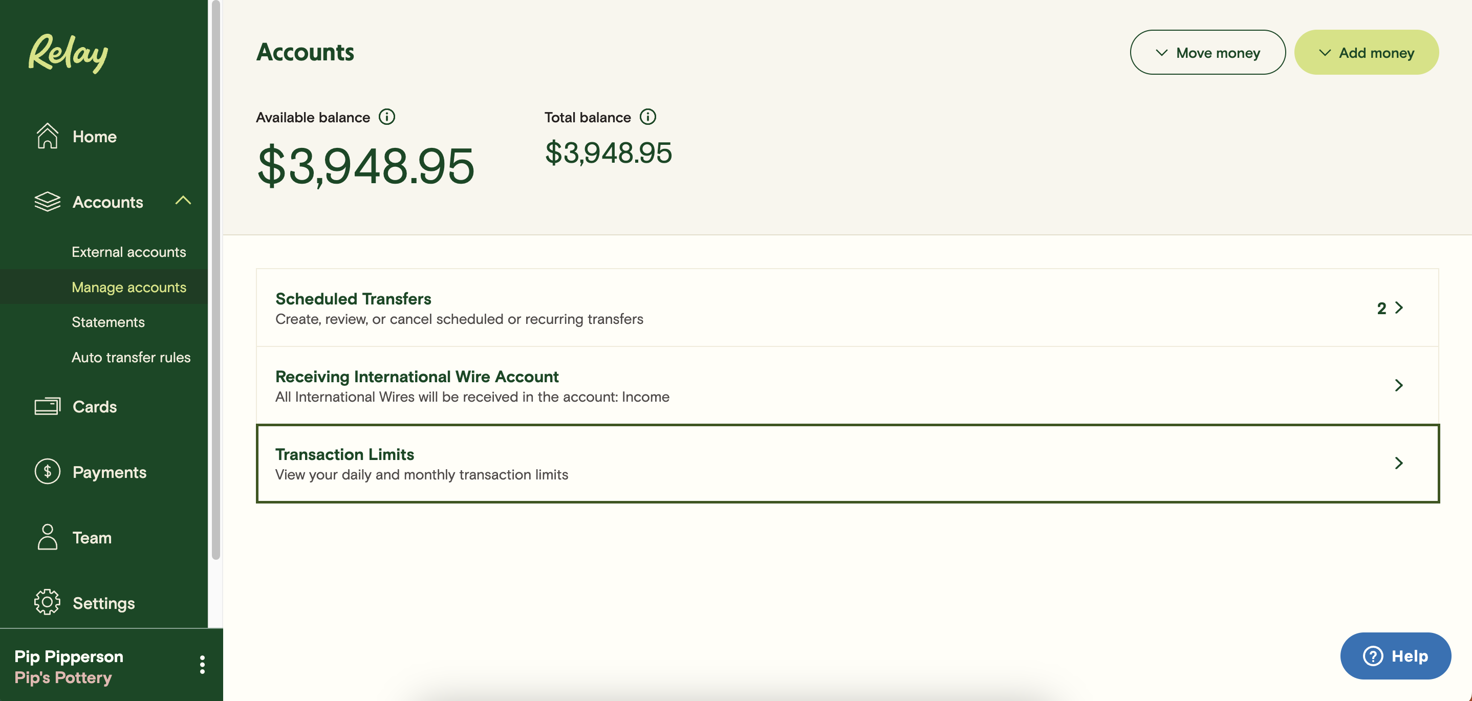 Requesting a transaction limit increase – Relay Financial