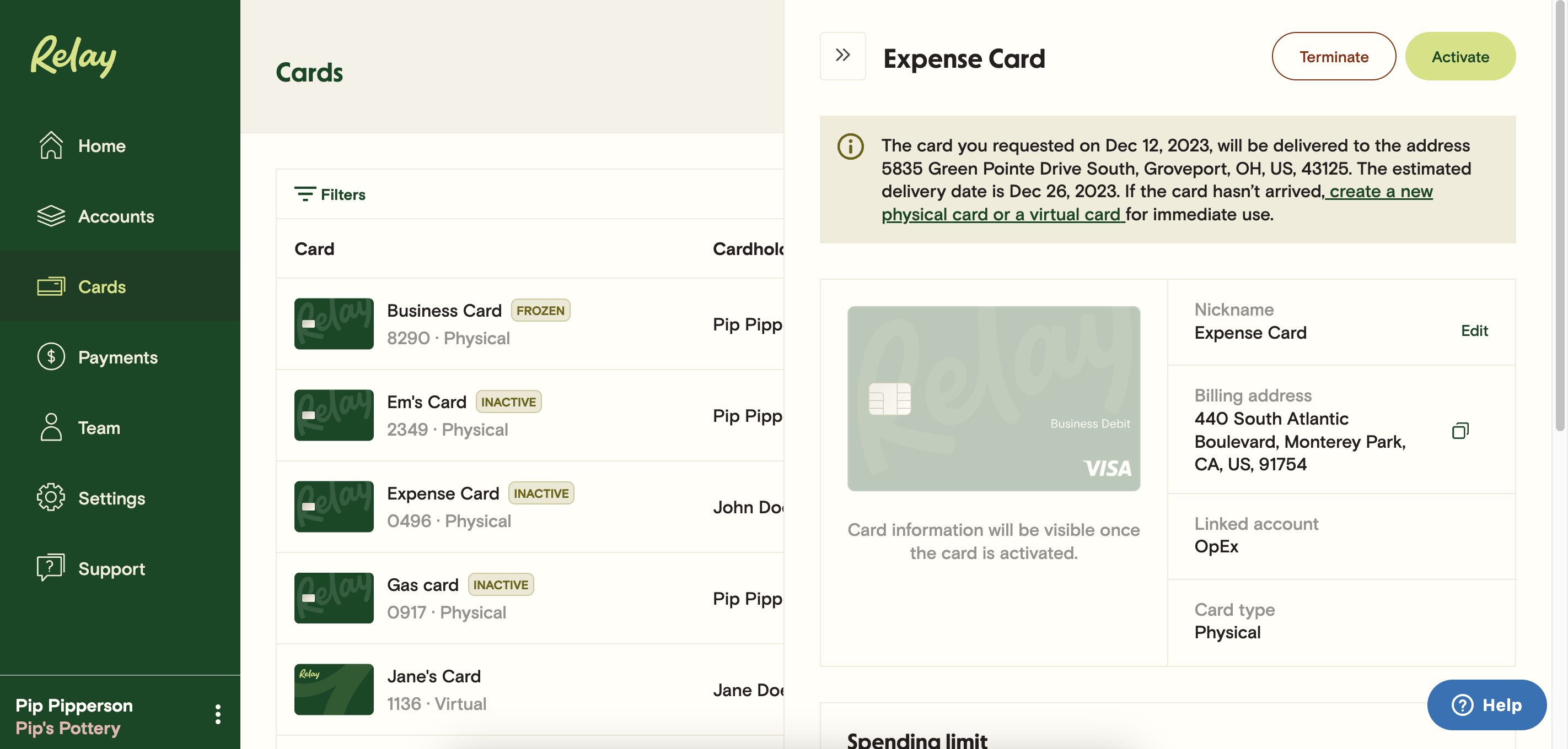 Using the setup checklist – Relay Financial