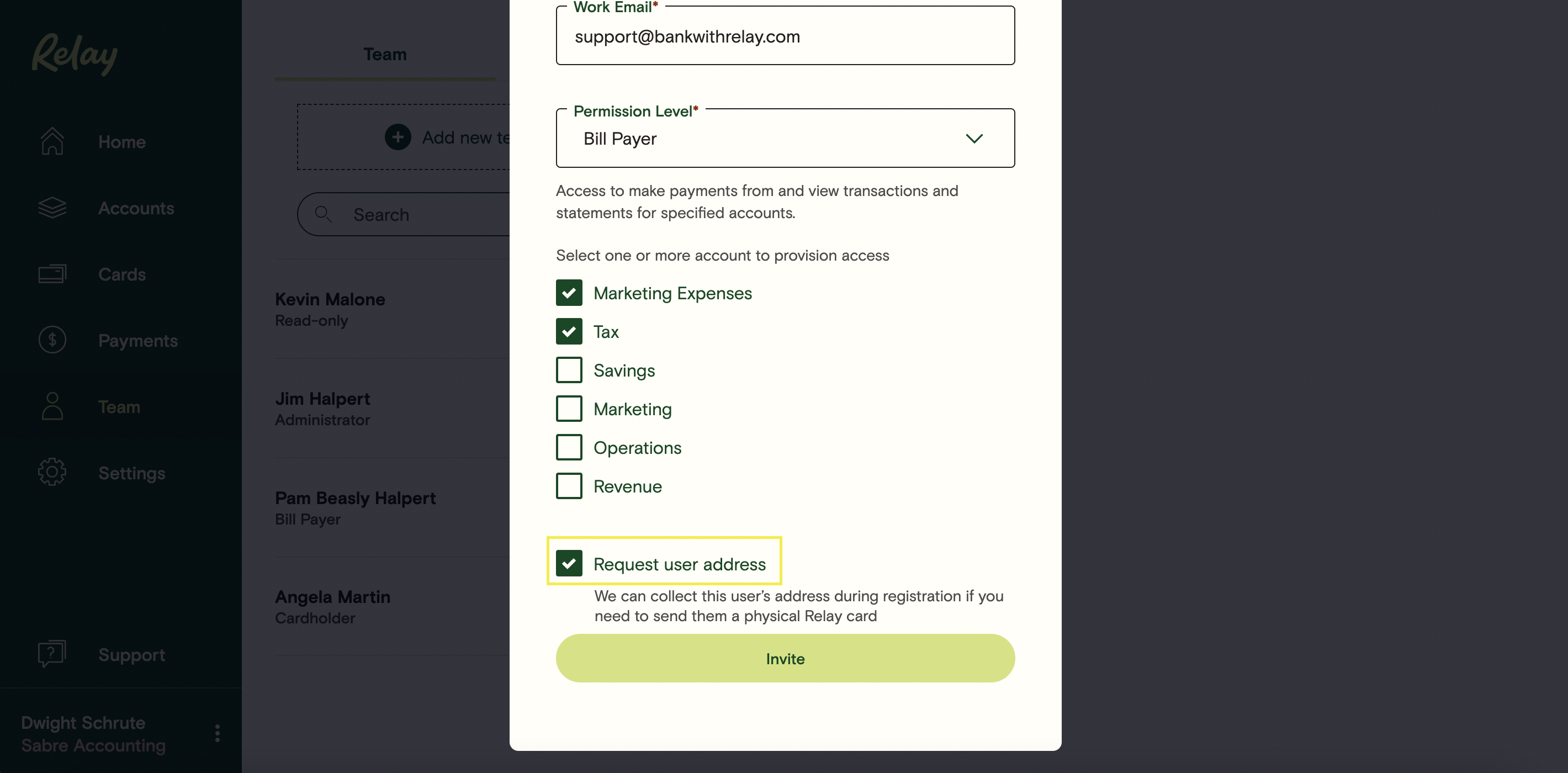 Inviting Team Members and Advisors to Relay – Relay Financial