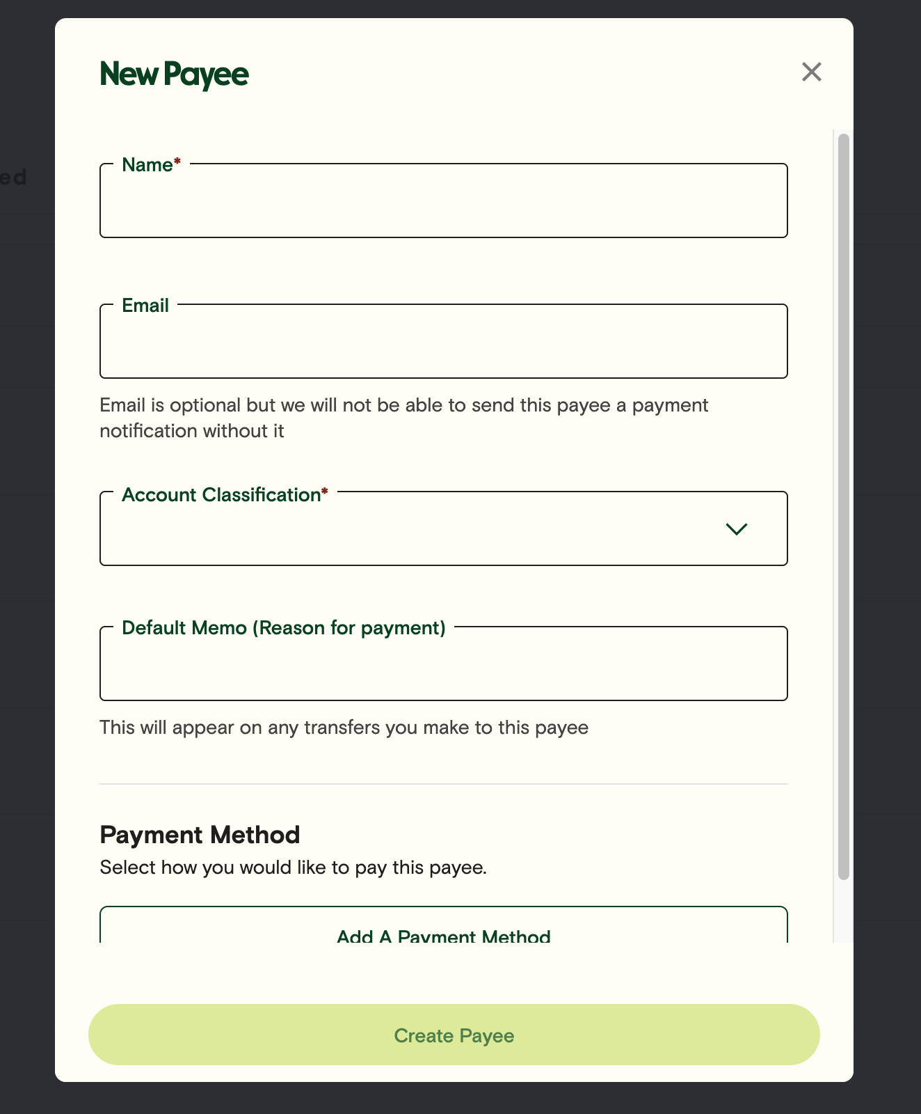 Requesting payment information from payees – Relay Financial